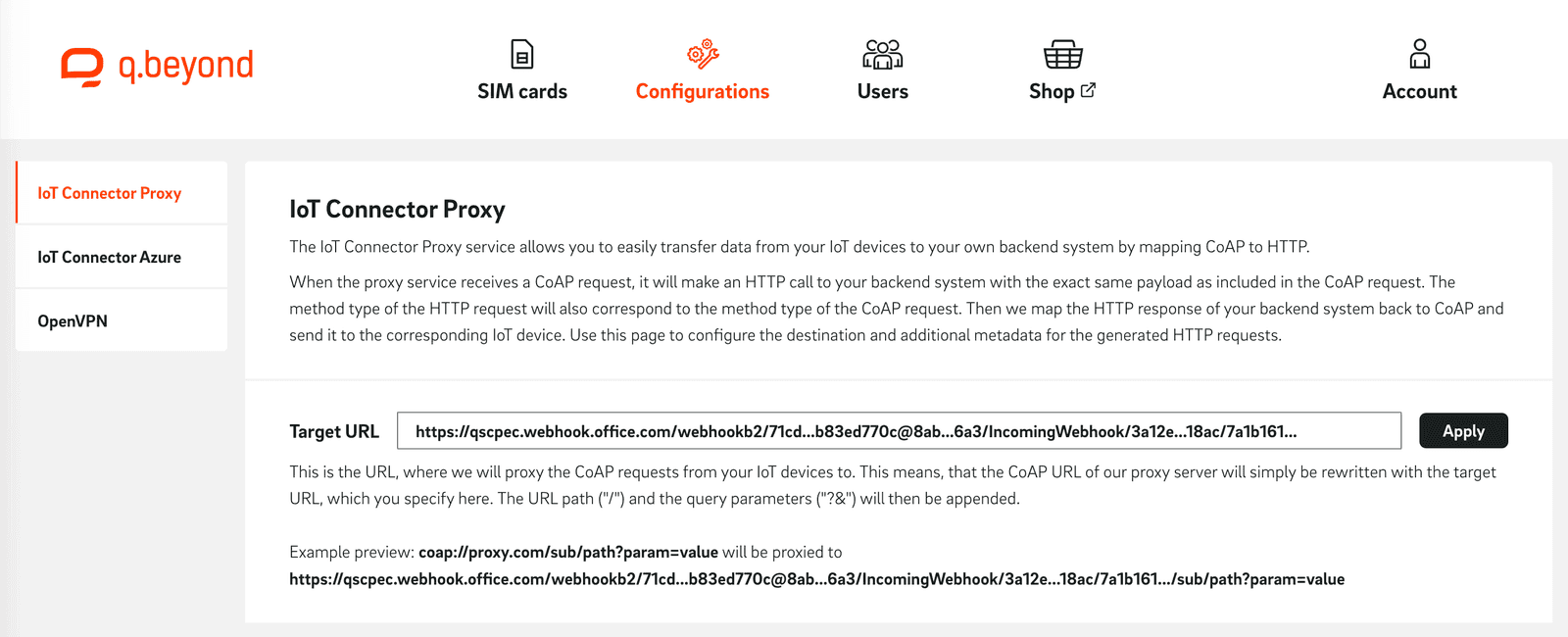 Connector Proxy | Dev Hub
